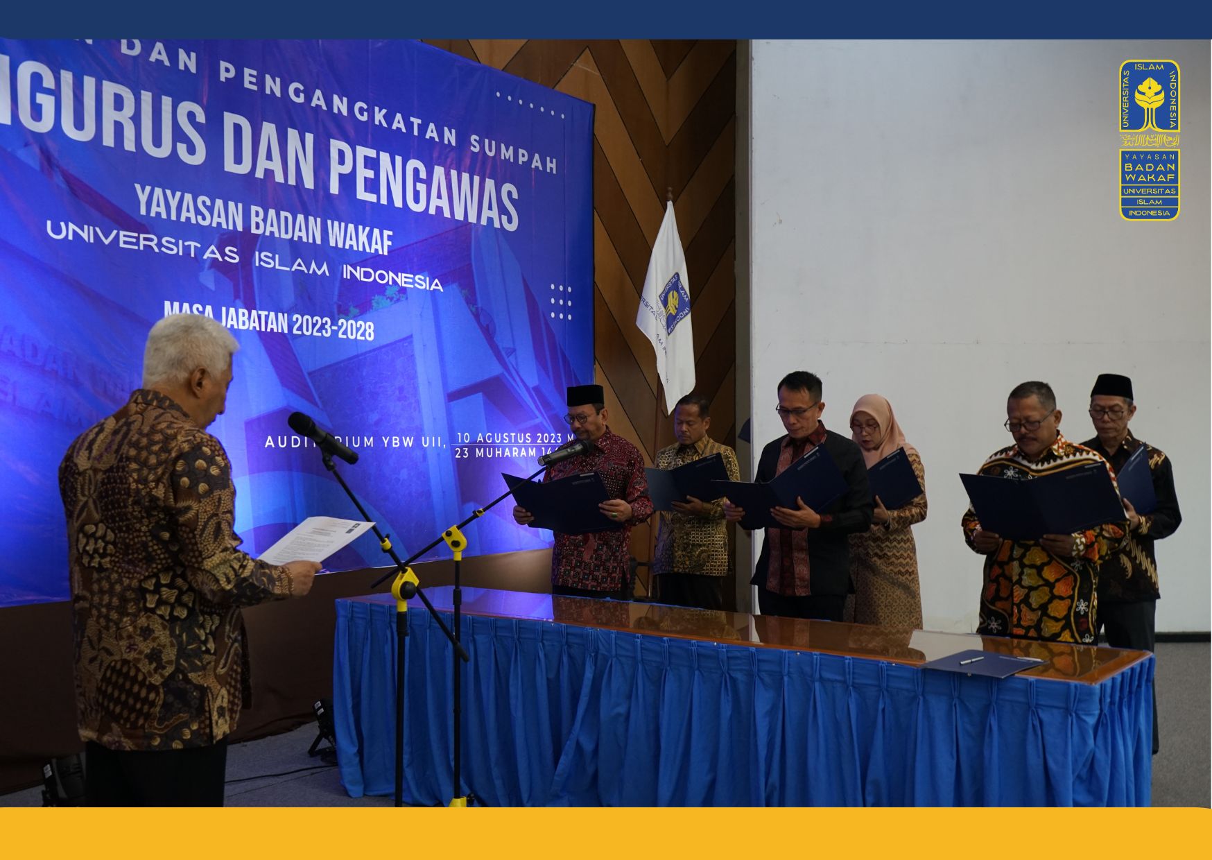 Pembina YBW UII Resmi Lantik dan Sumpah Pengurus serta Pengawas Baru ...